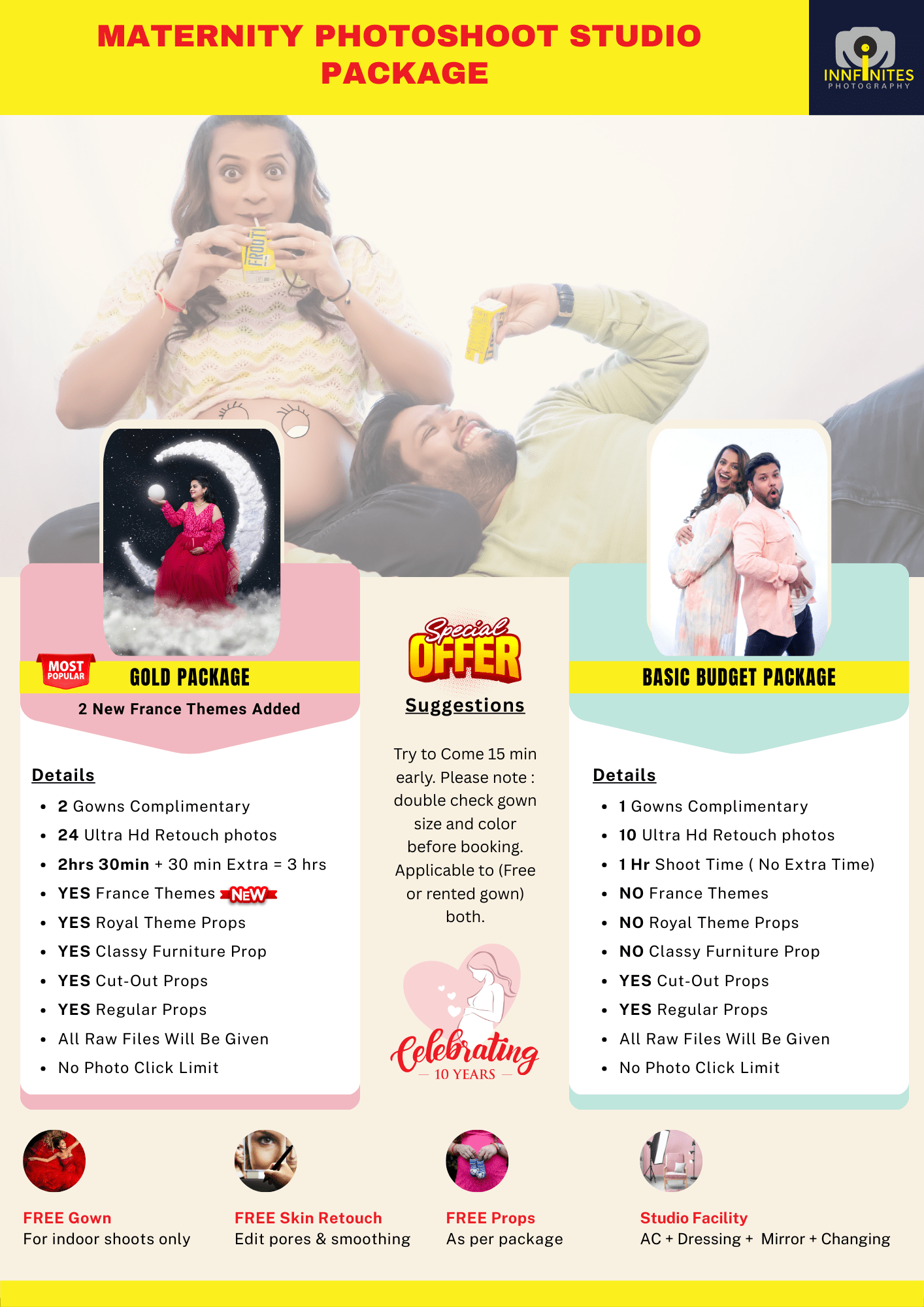 MATERNITY PHOTOGRAPHY PACKAGES - Innfinites Photography